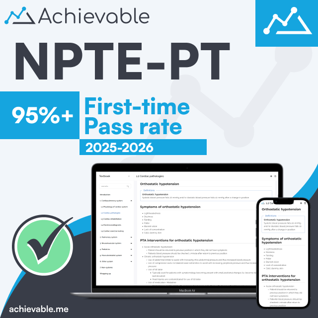 Best NPTE-PT Prep Courses of 2026 - Compare Top Providers | Achievable