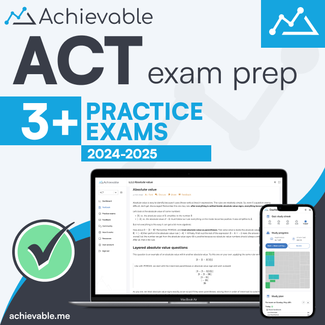 Modern online ACT test prep with endless practice questions | Achievable