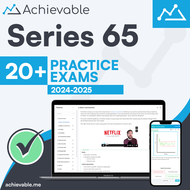 Best Series 65 exam prep; pass the first time (2025) | Achievable